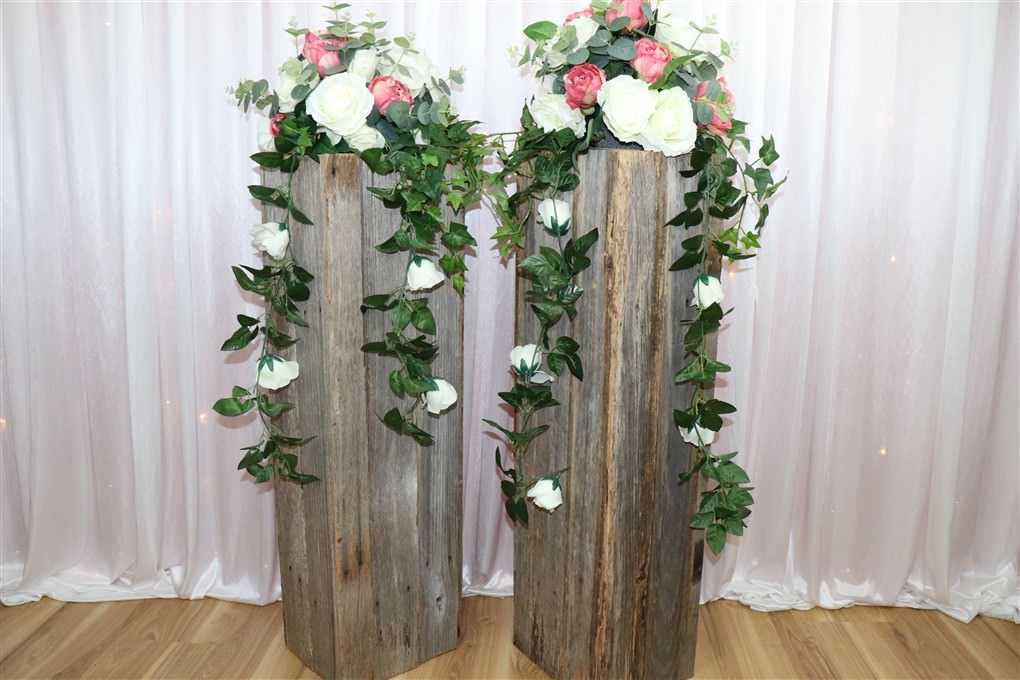Rustic Aisle Plinths - Country Charm Event Hire