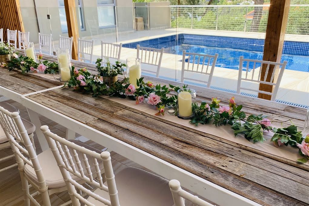 Wooden Table Hire (Melbourne) - Country Charm Event Hire