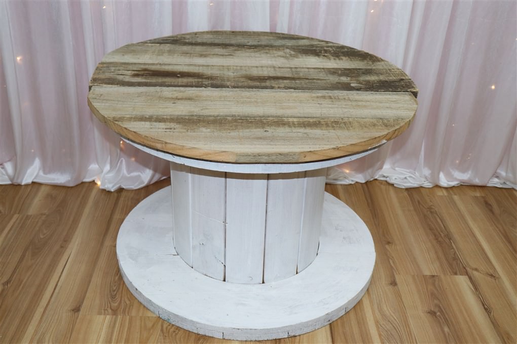 Cotton Reel Table - Hire Melbourne | Country Charm Event Hire