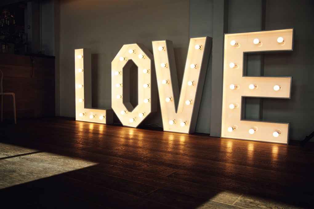 Giant LOVE Letter Lights 1.2m | Country Charm Event Hire