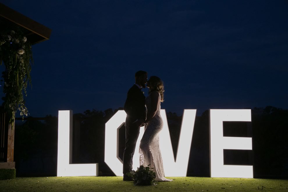 Giant LOVE Letter Lights 1.2m | Country Charm Event Hire