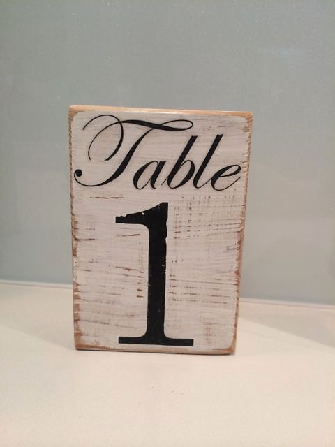 White-Wash Table Numbers | Country Charm Event Hire