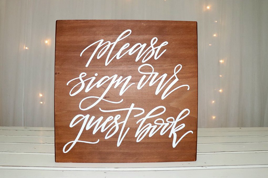 Guestbook Rustic Sign | Country Charm Event Hire