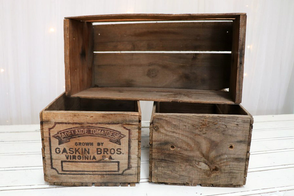 Wooden Fruit Box - Melbourne Prop Hire | Country Charm Event Hire