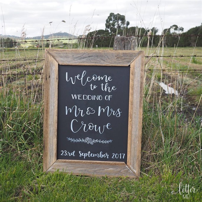 Rustic Frame Blackboard (Large) | Country Charm Event Hire
