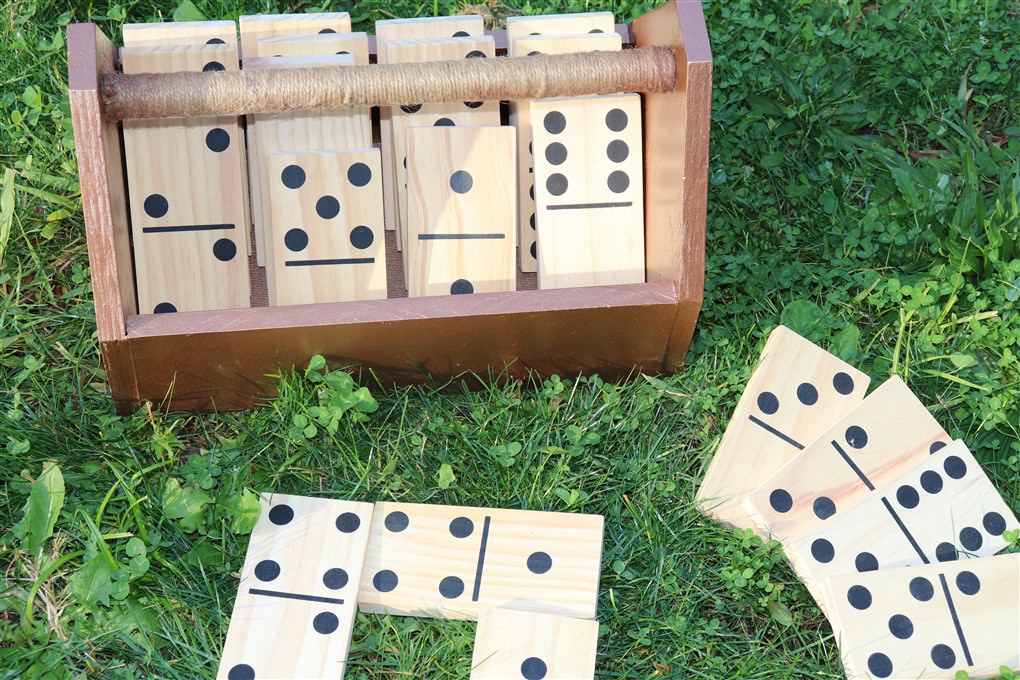 Giant Wooden Dominoes | Country Charm Event Hire