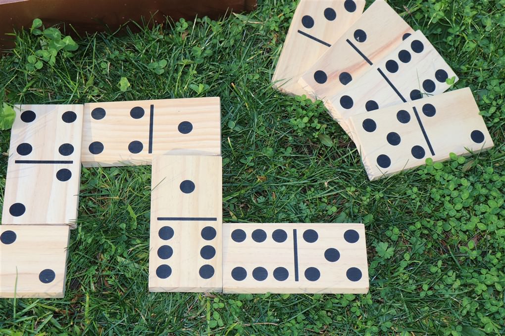 Giant Wooden Dominoes | Country Charm Event Hire