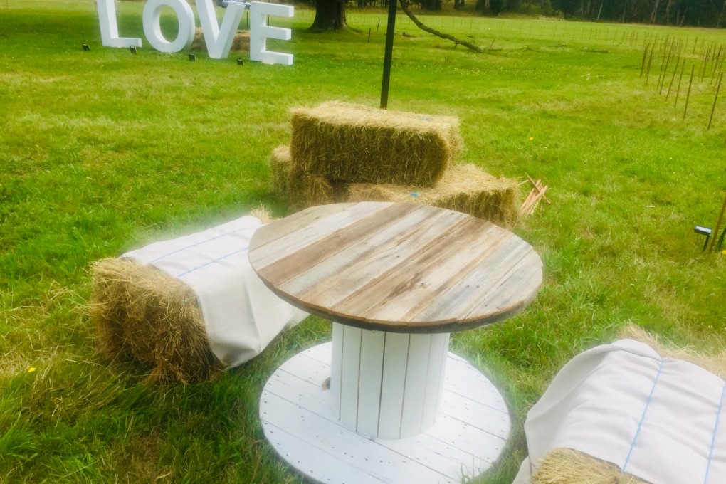 Cable Reel Table - Melbourne | Country Charm Event Hire