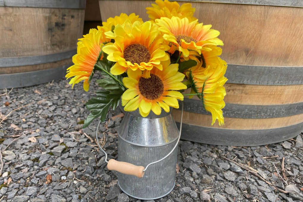 Rustic Milk Jug Tin | Country Charm Event Hire