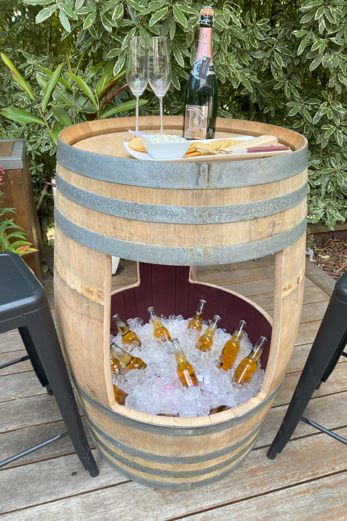 Wine Barrel with combined Drinks Tub | Country Charm Event Hire