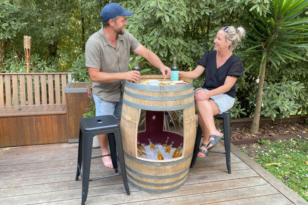 Wine Barrel with combined Drinks Tub | Country Charm Event Hire