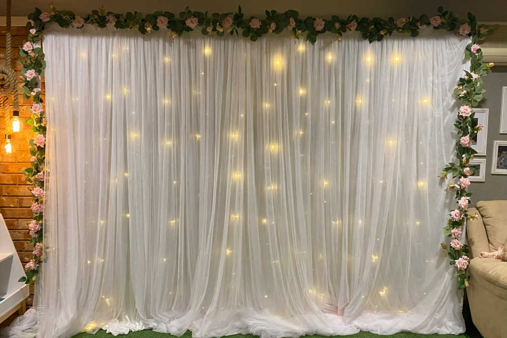 Fairy Light Curtain Backdrop Package | Country Charm Event Hire