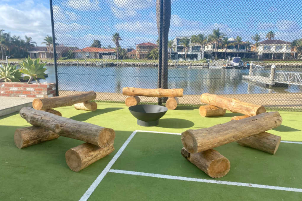 Log Bench Seats - Melbourne | Country Charm Event Hire