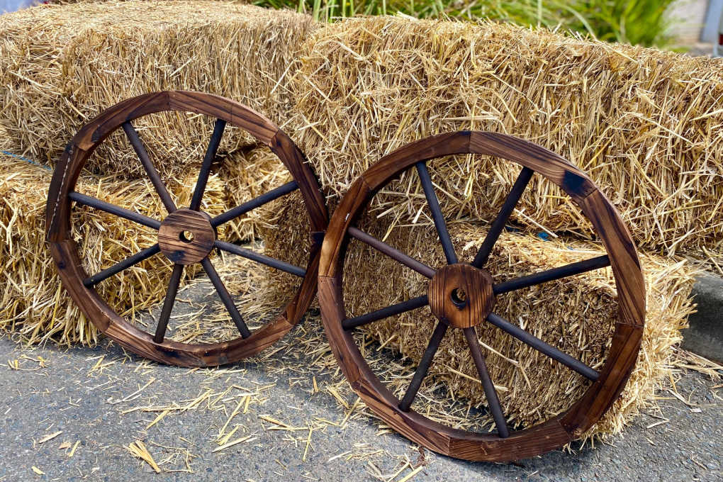 Wooden Wagon Wheel Prop | Country Charm Event Hire