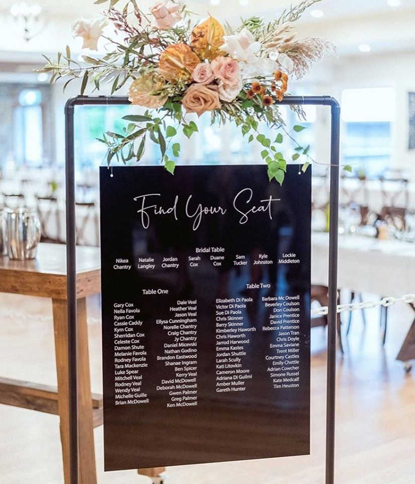 Black Metal Sign Stand | Country Charm Event Hire