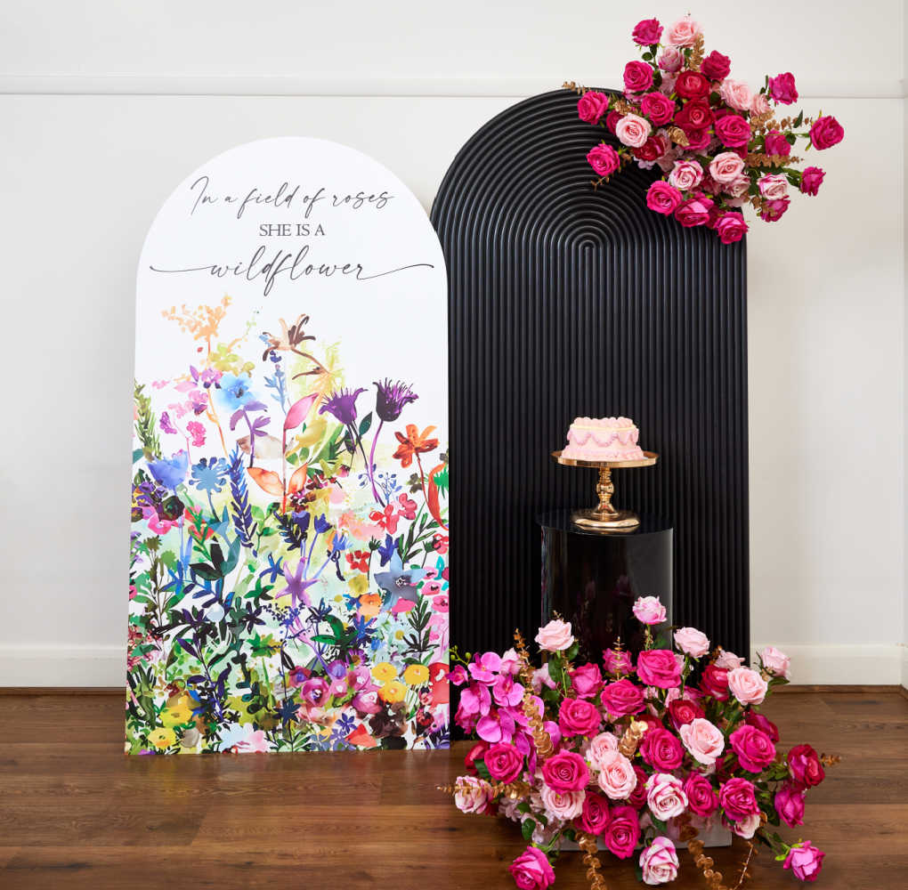 Wildflower Backdrop Set | Country Charm Event Hire