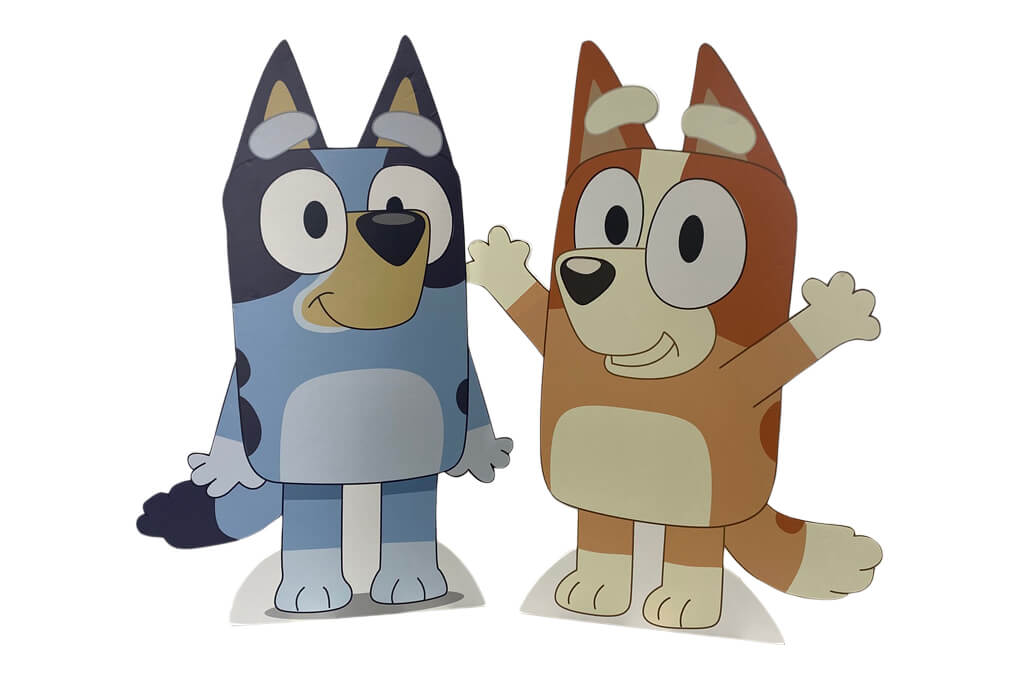 Bluey Family 4-Piece Cutout Set | Melbourne | Country Charm Event Hire