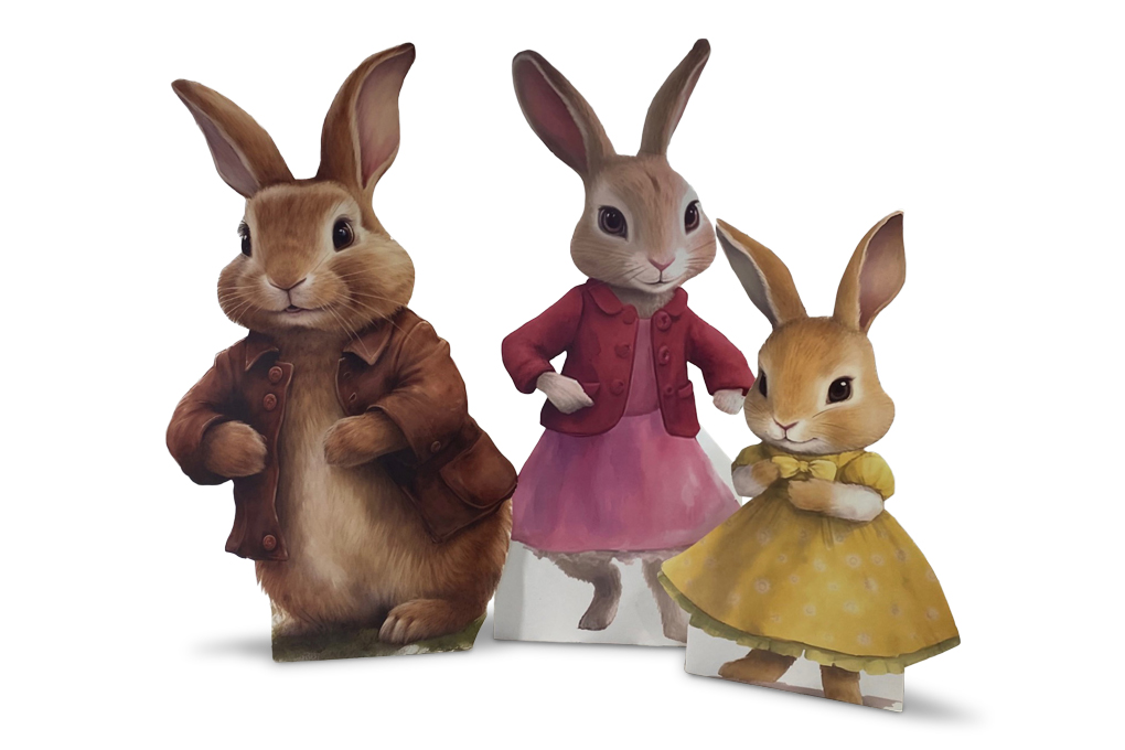 Peter Rabbit & Friends with Tree Backdrop | Country Charm Event Hire